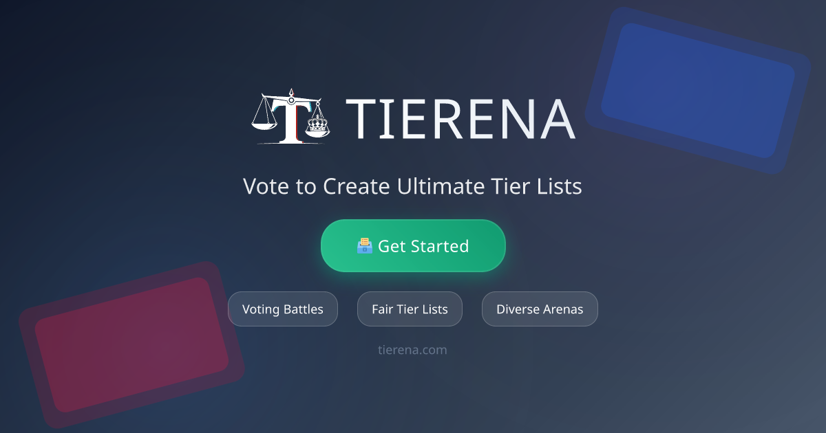TIERENA - Vote to Create Ultimate Tier Lists